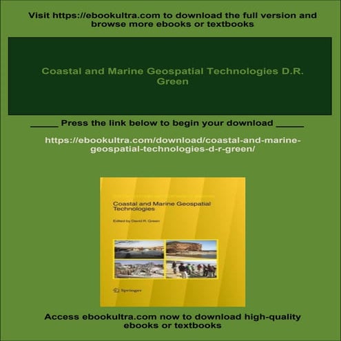 Coastal and Marine Geospatial Technologies D.R. Green | PDF