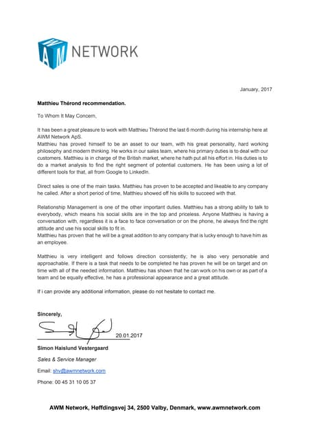 Letter of Recommendation | PDF
