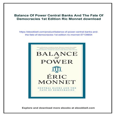 Balance Of Power Central Banks And The Fate Of Democracies 1st Edition ...