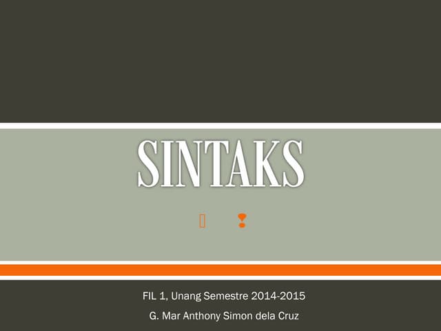 Sintaksis | PPTX