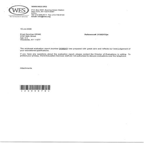 WES DEGREE EVALUATION | PDF | Free Download