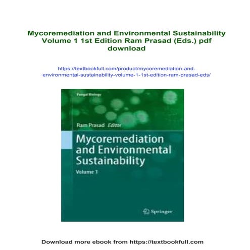 Mycoremediation and Environmental Sustainability Volume 1 1st Edition ...