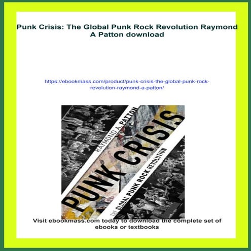 Punk Crisis: The Global Punk Rock Revolution Raymond A Patton | PDF