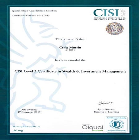 CISI Cert | PDF