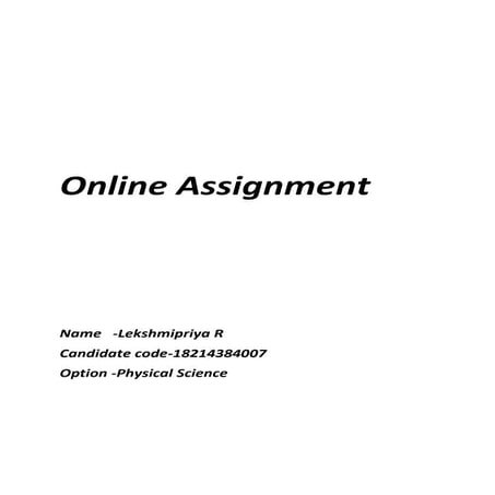 onlineassignment | PDF | Primary Education | Education