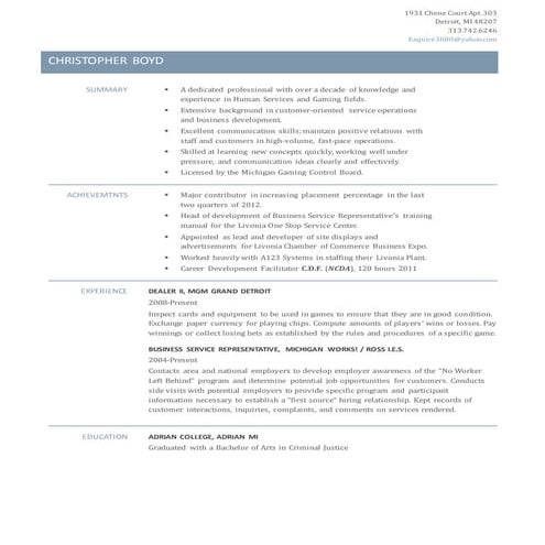 Christopher Boyd Resume 2015 (June Revision) | DOCX