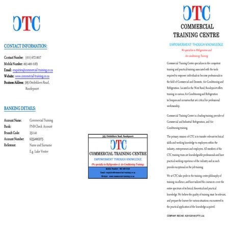 CTC INFORMATION FLYER 2015 | DOCX | Careers
