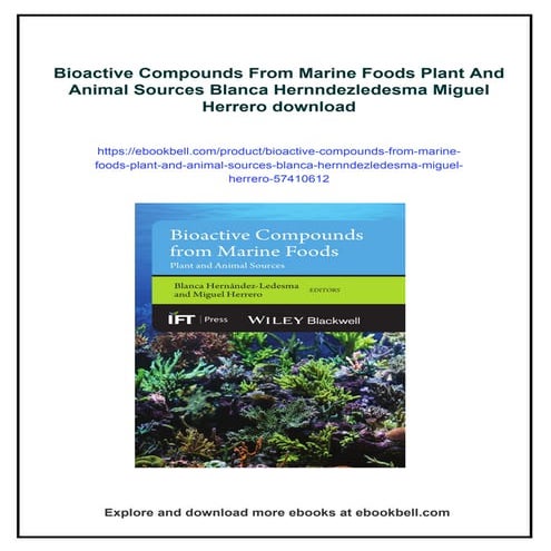 Bioactive Compounds From Marine Foods Plant And Animal Sources Blanca ...