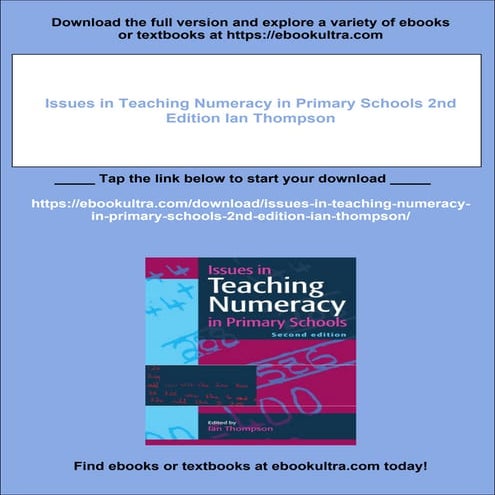 Issues in Teaching Numeracy in Primary Schools 2nd Edition Ian Thompson ...