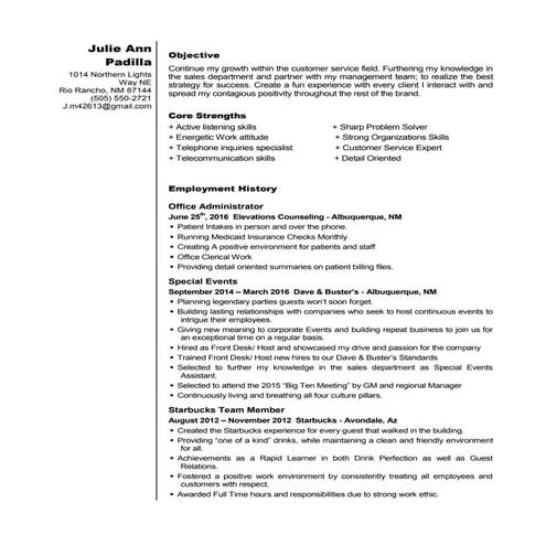Julie Resume | PDF
