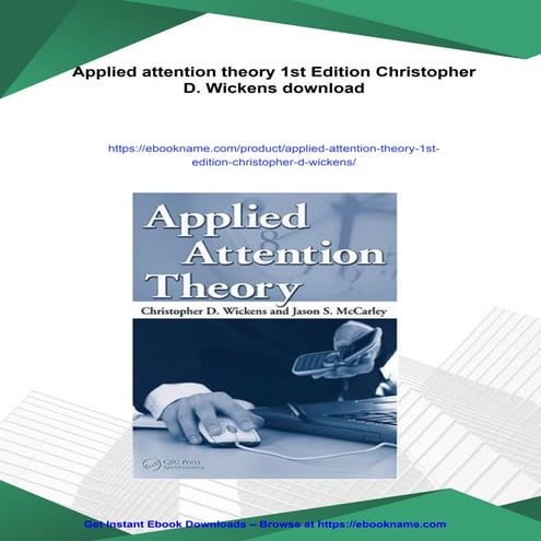 Applied attention theory 1st Edition Christopher D. Wickens | PDF