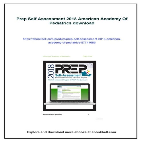 Prep Self Assessment 2018 American Academy Of Pediatrics | PDF