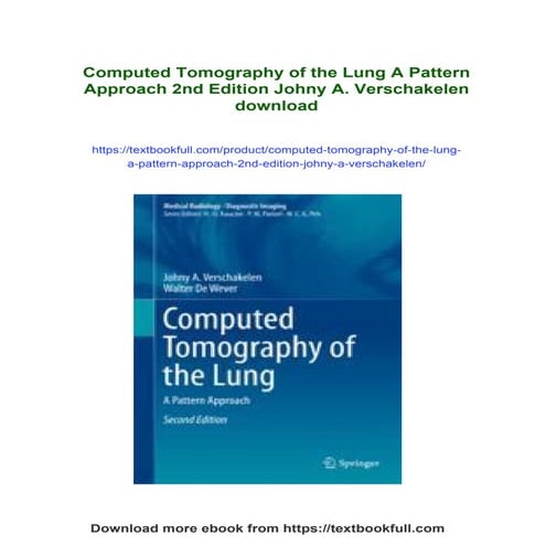 Computed Tomography of the Lung A Pattern Approach 2nd Edition Johny A ...