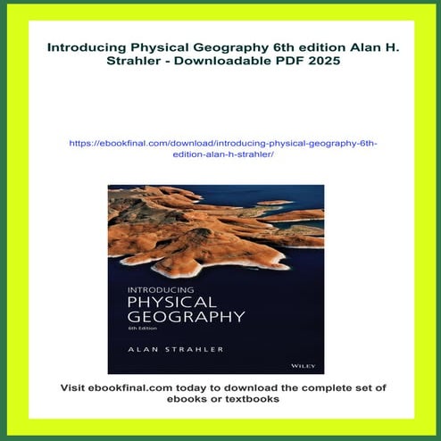 Introducing Physical Geography 6th edition Alan H. Strahler | PDF