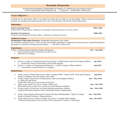 ManjunathB_Resume | PDF