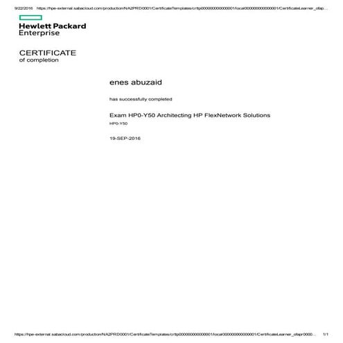 hp certificate | PDF