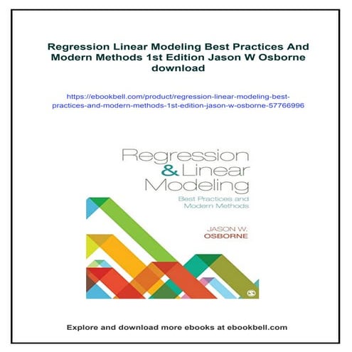 Regression Linear Modeling Best Practices And Modern Methods 1st ...
