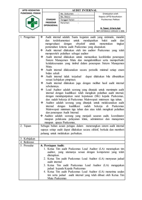 1. spo pelaksanaan kegiatan spi | DOC