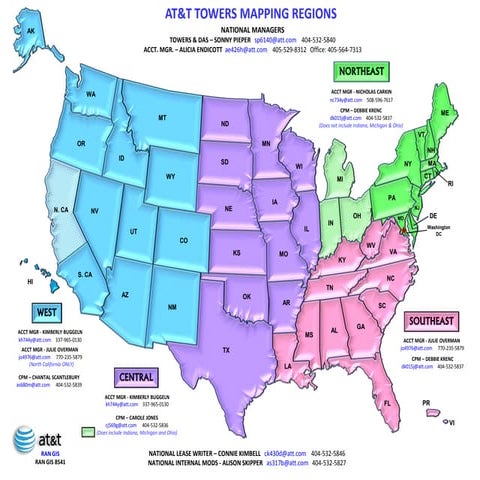 DAS N TOWERS MAPPING REGIONS - UPDATED 7-13-16 | PDF | Sports