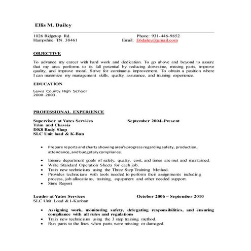 Ellis Resume Updated | PDF