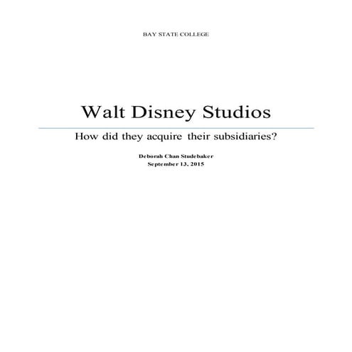 Essay 1 Disney | PDF