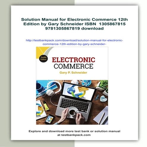 Solution Manual for Electronic Commerce 12th Edition by Gary Schneider ...