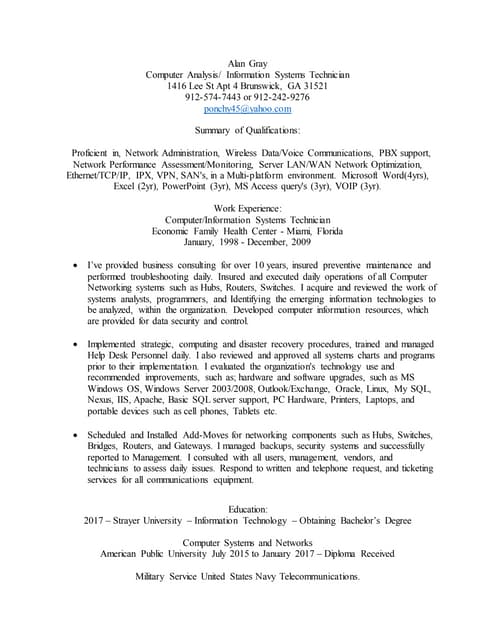 Ben Resume updated 2015 | DOC | IT and Internet Support | Internet