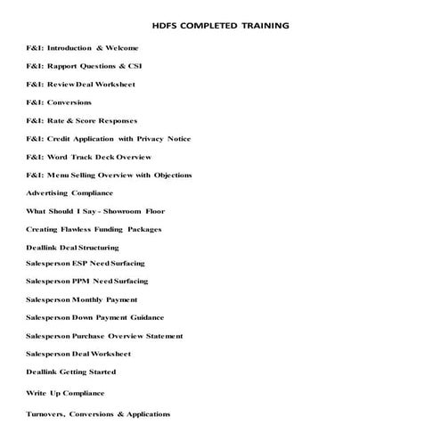 HDFS COMPLETED TRAINING | DOCX