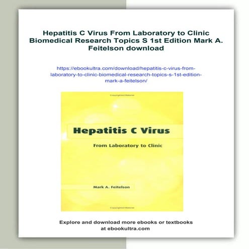 Hepatitis C Virus From Laboratory to Clinic Biomedical Research Topics ...