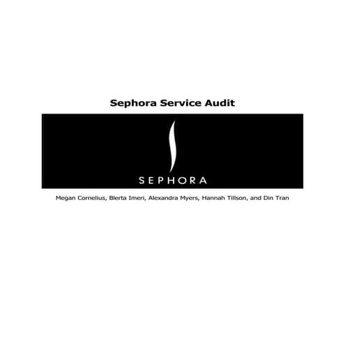 Sephora Service Audit FINAL PAPER | PDF