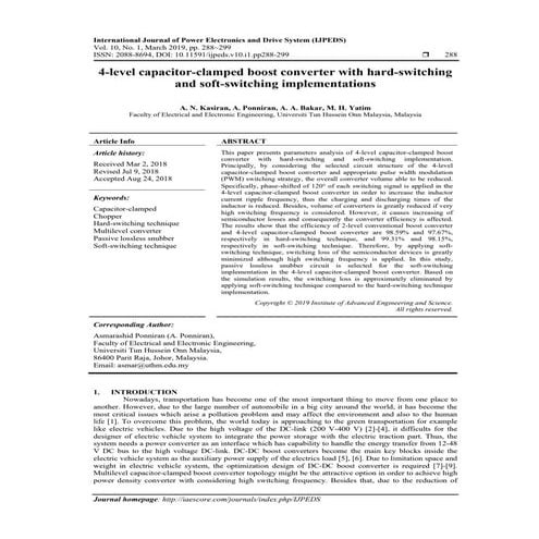 4-level capacitor-clamped boost converter with hard-switching and soft ...