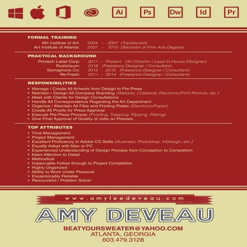 Art Student Resume Sample | PDF