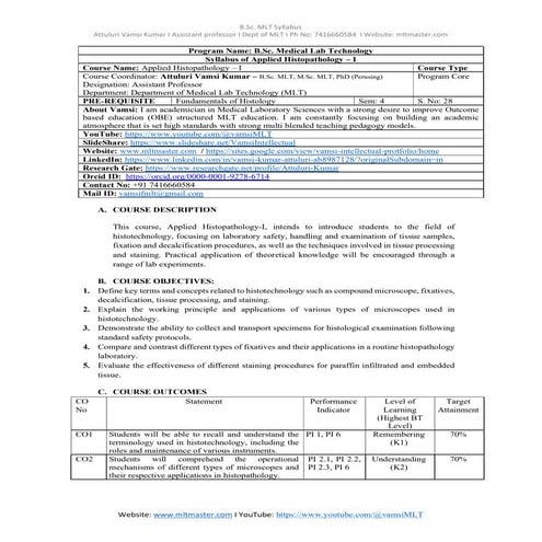 Histology Lab manual | PDF