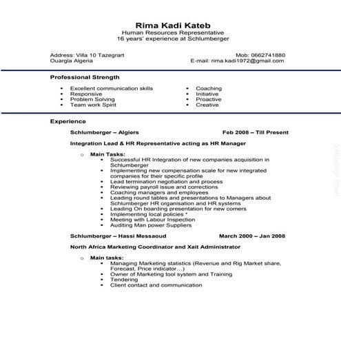 Rima Kadi Kateb CV | PDF