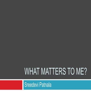 What Matters to Me | PPTX