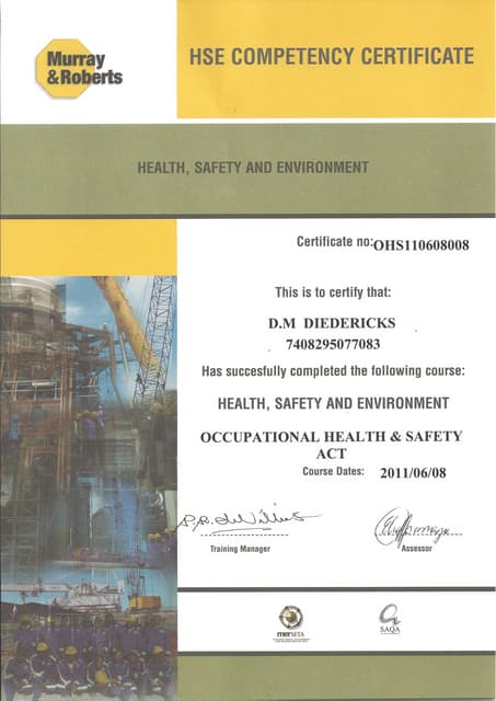 Introduction to Samtrac Training Course - NOSA | PDF