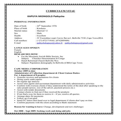 CURRICULLUM VITAE ernest | DOC