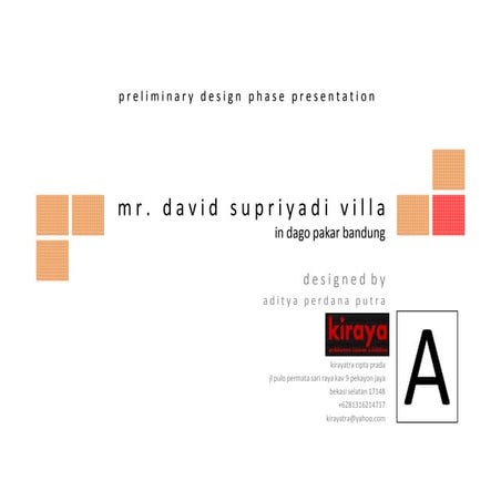 presentation - mr david supriyadi villa in dago pakar bandung | PDF | Design | Fine Art