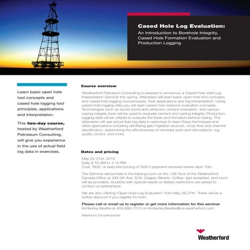 Cased hole log evaluation course 2015 | PDF