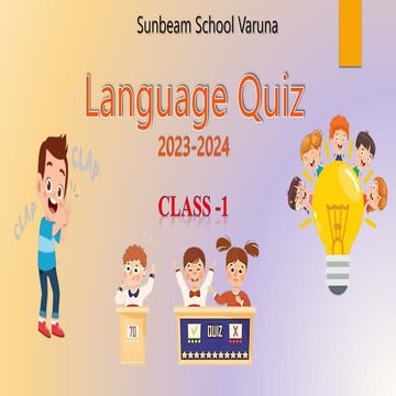 Presentation on language Quiz for classes | PPT