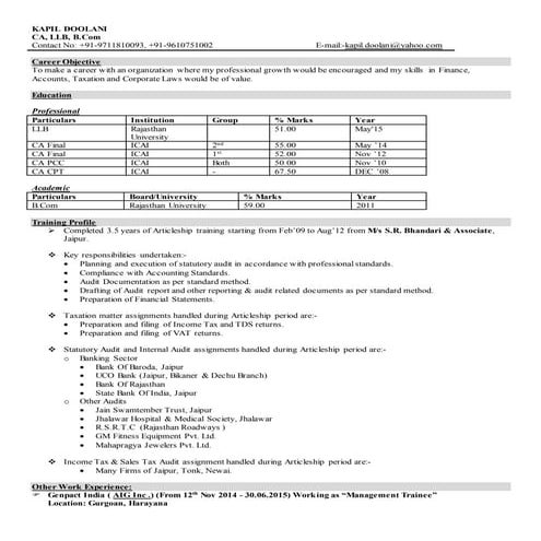 Resume - Kapil Doolani (16.12.2015) | DOCX