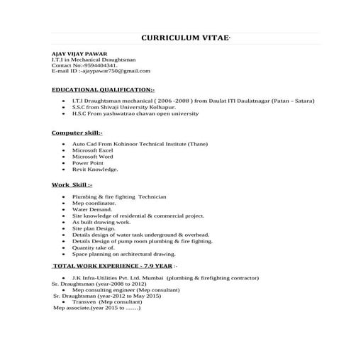 AJAY PAWAR CV | PDF