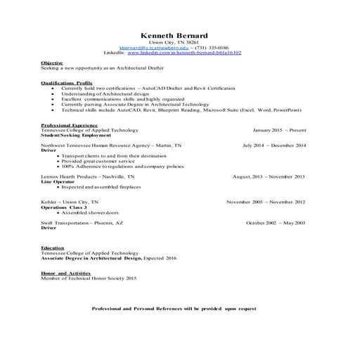 Kenneth Bernard - Resume | DOCX