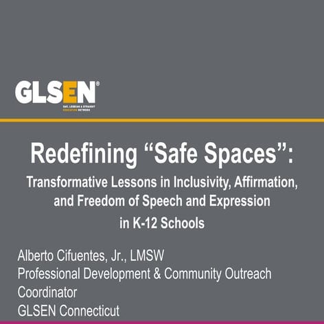 GLSEN PPT - Safe Space Workshop 03.17.16