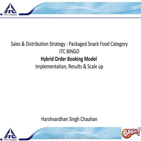 Sales & Distribution Strategy - ITC Bingo | PPT