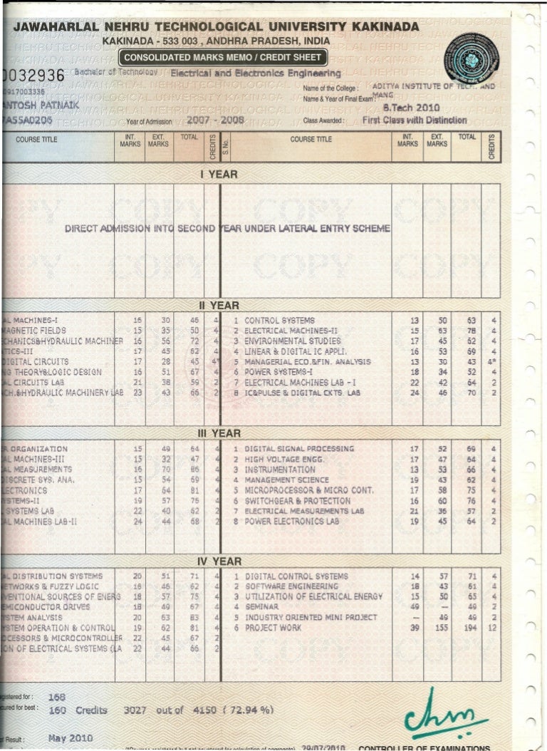4.1.B.Tech Marks List