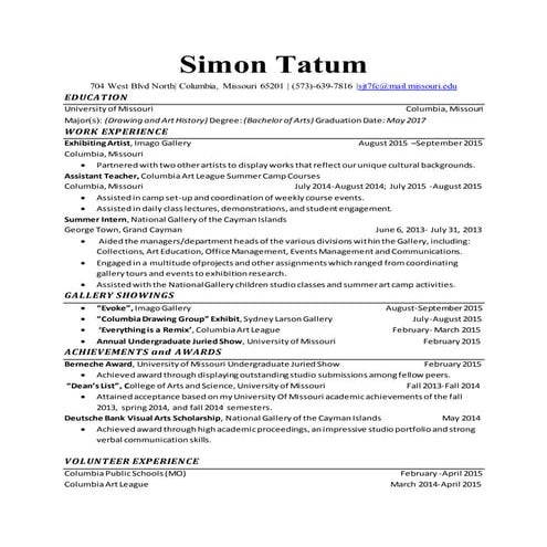 Simon University Resume.docx 8 | DOCX