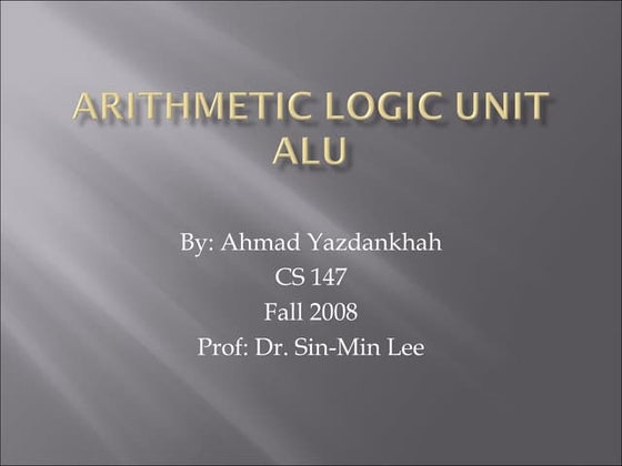 2 Bit Alu Ppt 