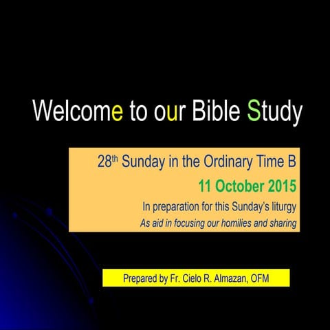 28th Sunday B | PPT