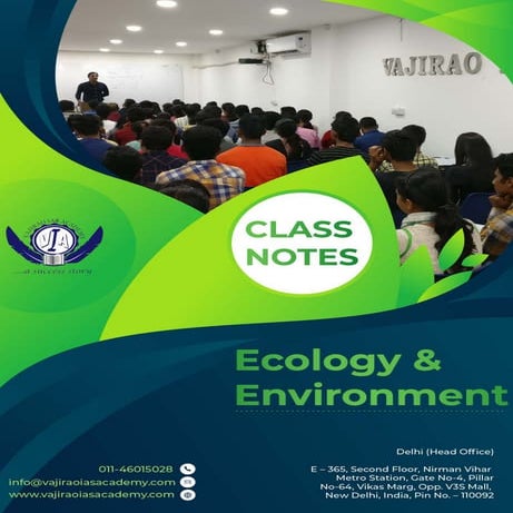 Ecology and Environment Class Notes for UPSC Aspirants; 29 Mar 2019 | PDF
